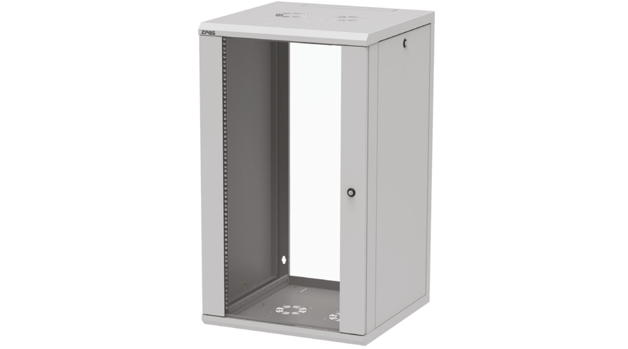 ZPAS Z-CUBE 19 15U magas 600x600 mm egyrészes üvegajtós hálózati fali ...
