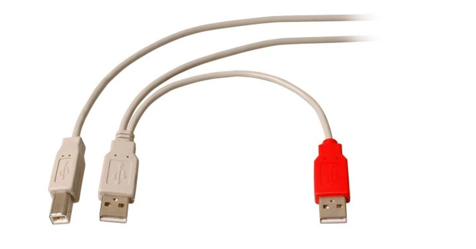 EFB USB2.0 Y kábel USB-B / 2x USB-A csatlakozókkal, 1 méter - USB2.0 ...