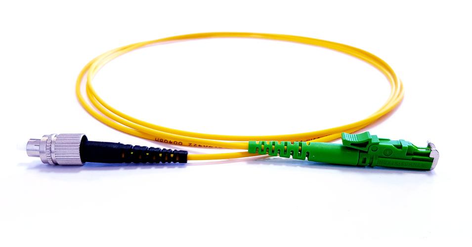 E2000/APC-FC/PC szimplex optikai patch kábel, monomódusú OS2 9/125 µm ...